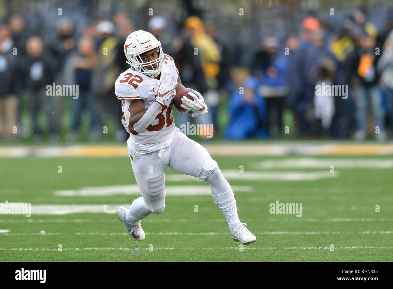 Morgantown, West Virginia, USA. 18th Nov, 2017. Running back Daniel ...