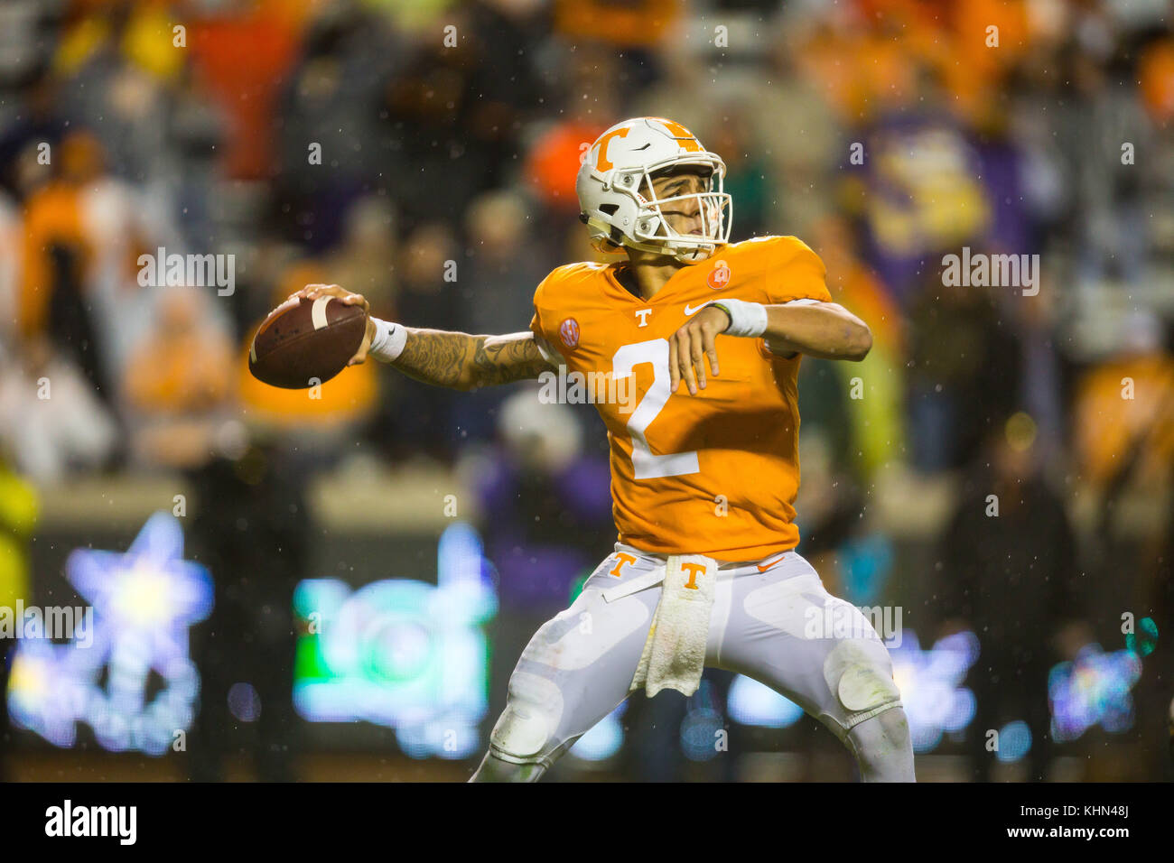 November 18, 2017: Jarrett Guarantano #2 of the Tennessee Volunteers ...