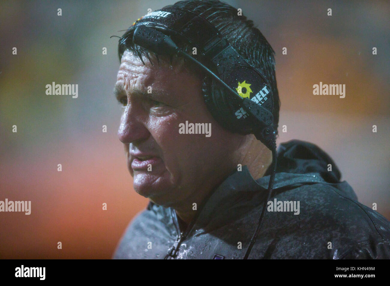 November 18, 2017: head coach Ed Orgeron of the LSU Tigers during the ...