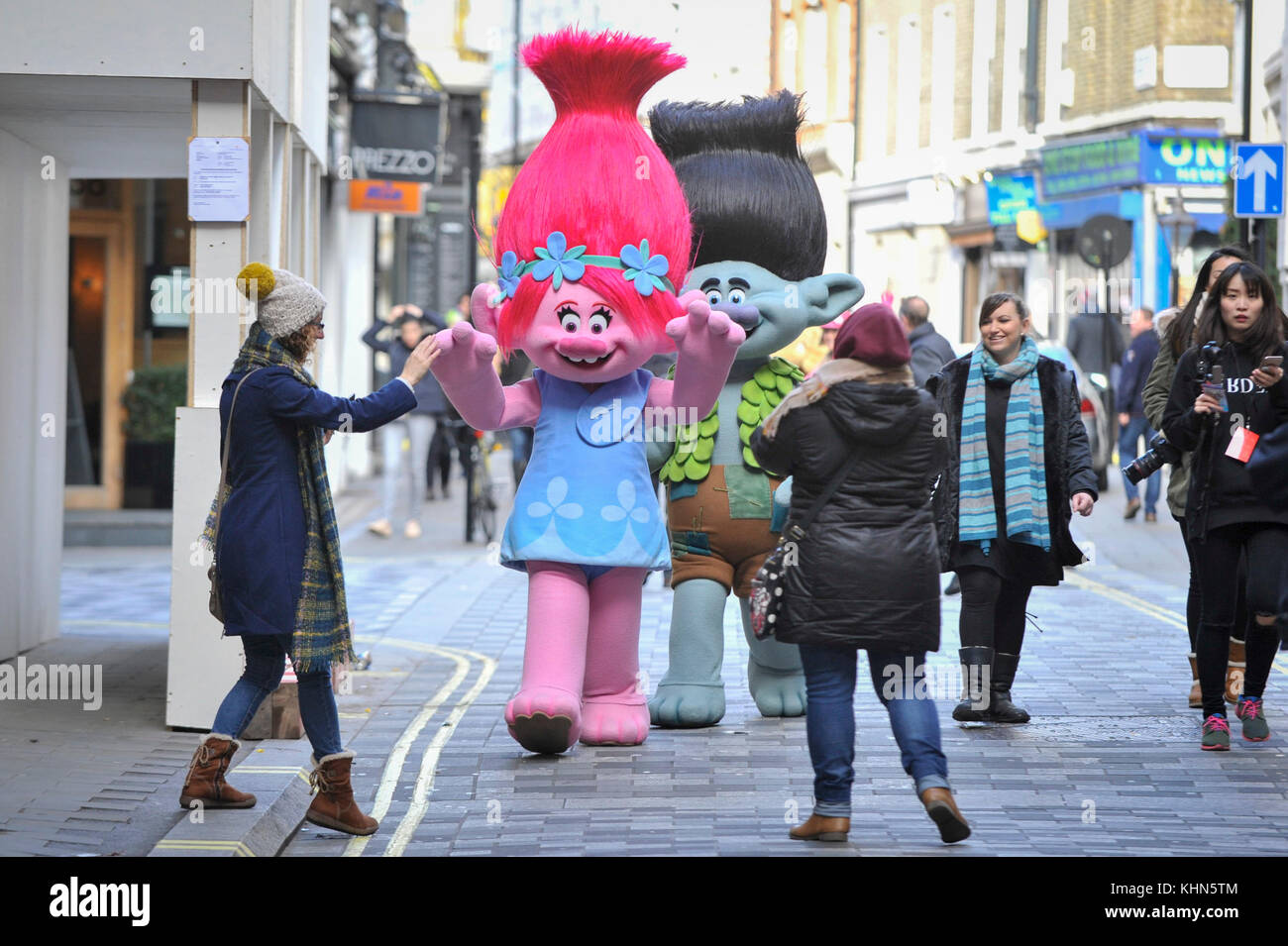 London, UK. 19 November 2017. Popular toy characters prepare to take ...