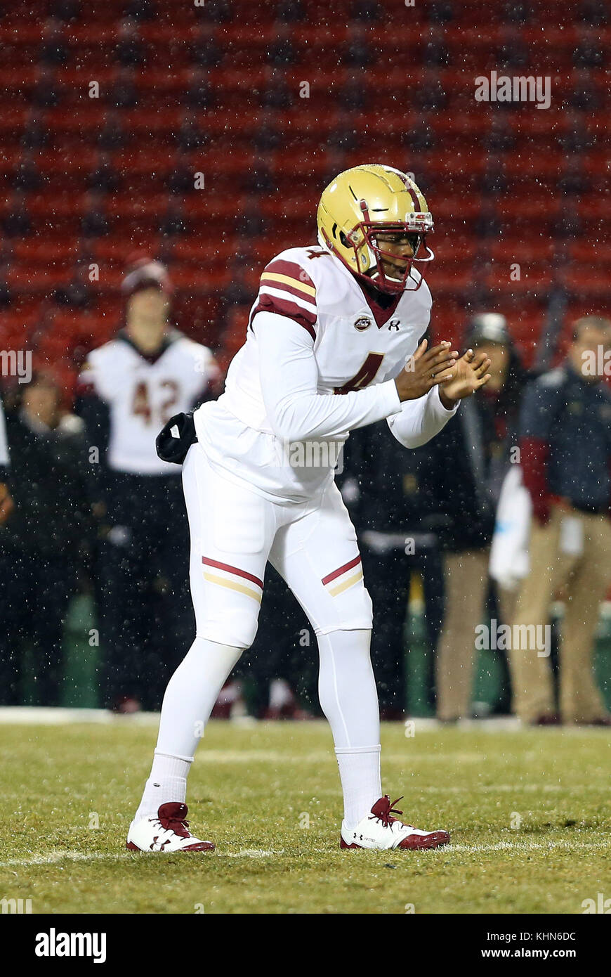 Fenway Park. 18th Nov, 2017. MA, USA; Boston College Eagles quarterback ...