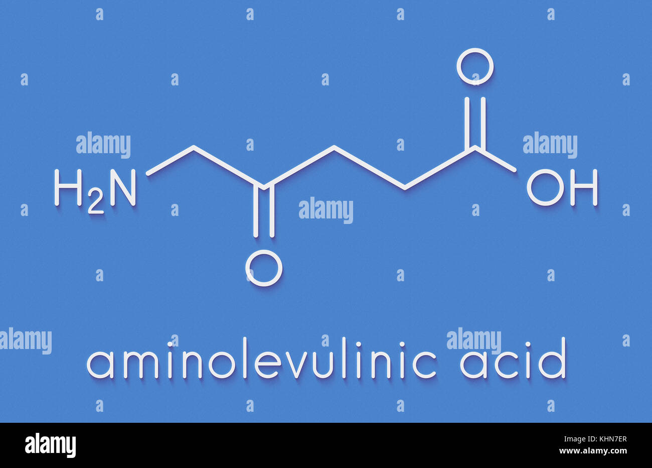 d-aminolevulinic acid (ALA) drug molecule. Used in diagnosis and ...