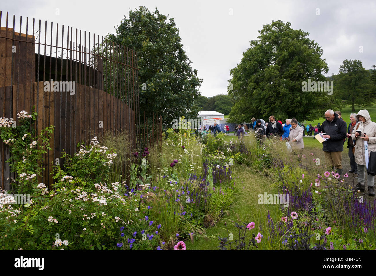 People look round naturalist planting of beautiful wildflowers - The ...