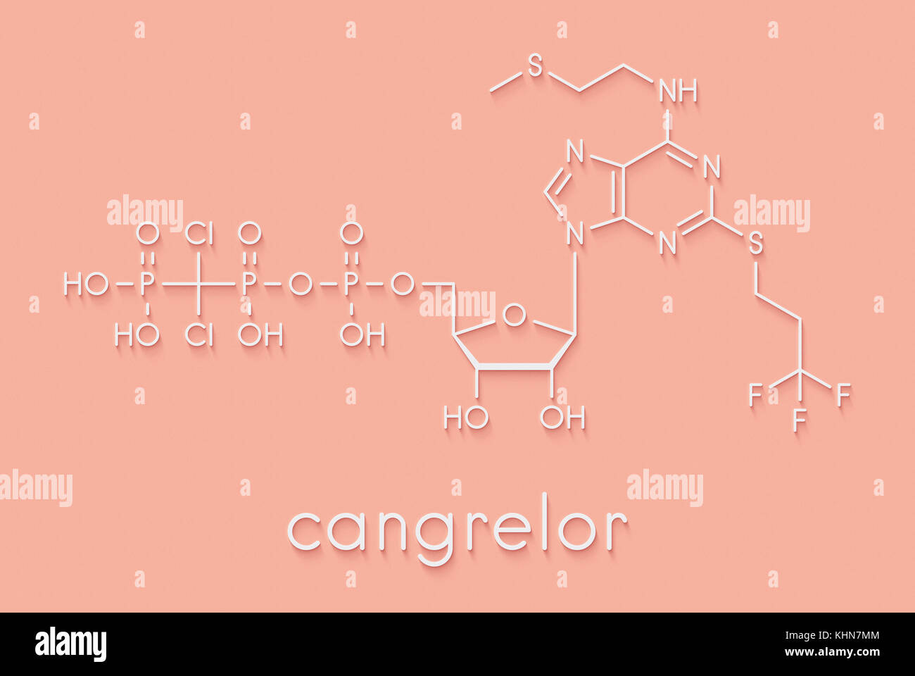 Cangrelor antiplatelet drug molecule. Skeletal formula Stock Photo - Alamy