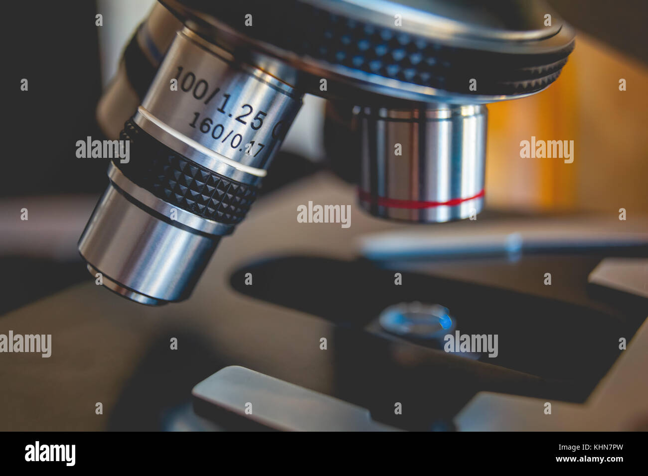 Optical microscope - science and laboratory equipment. For conducting ...