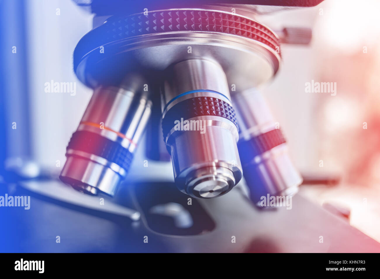 Optical microscope - science and laboratory equipment. For conducting ...