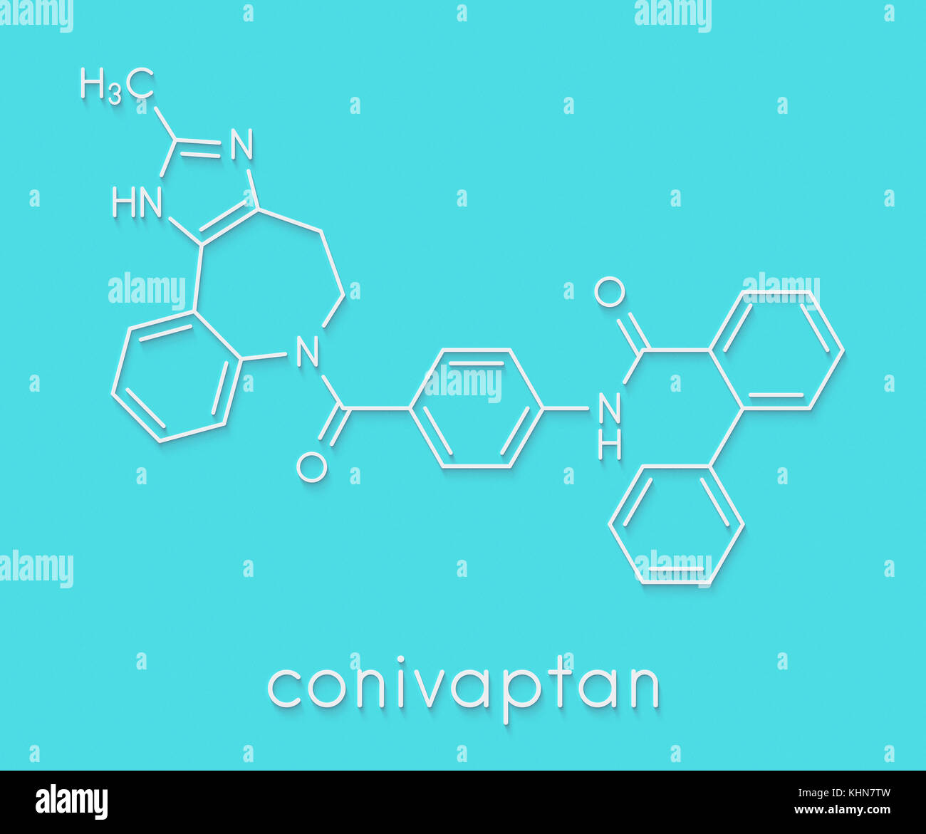 Conivaptan hyponatremia drug molecule. Inhibitor of vasopressin ...