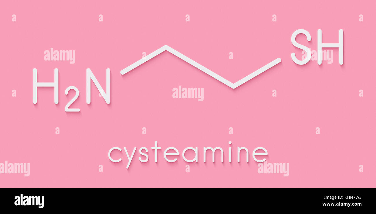 Cysteamine drug molecule. Skeletal formula Stock Photo - Alamy