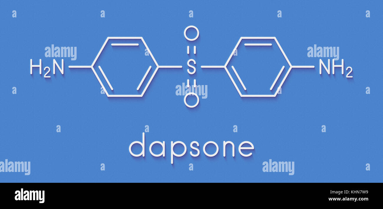 Dapsone antibacterial drug molecule. Skeletal formula Stock Photo - Alamy