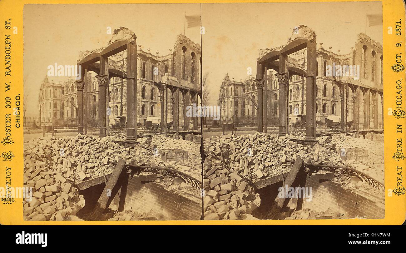 Chicago fire 1871 hi-res stock photography and images - Alamy