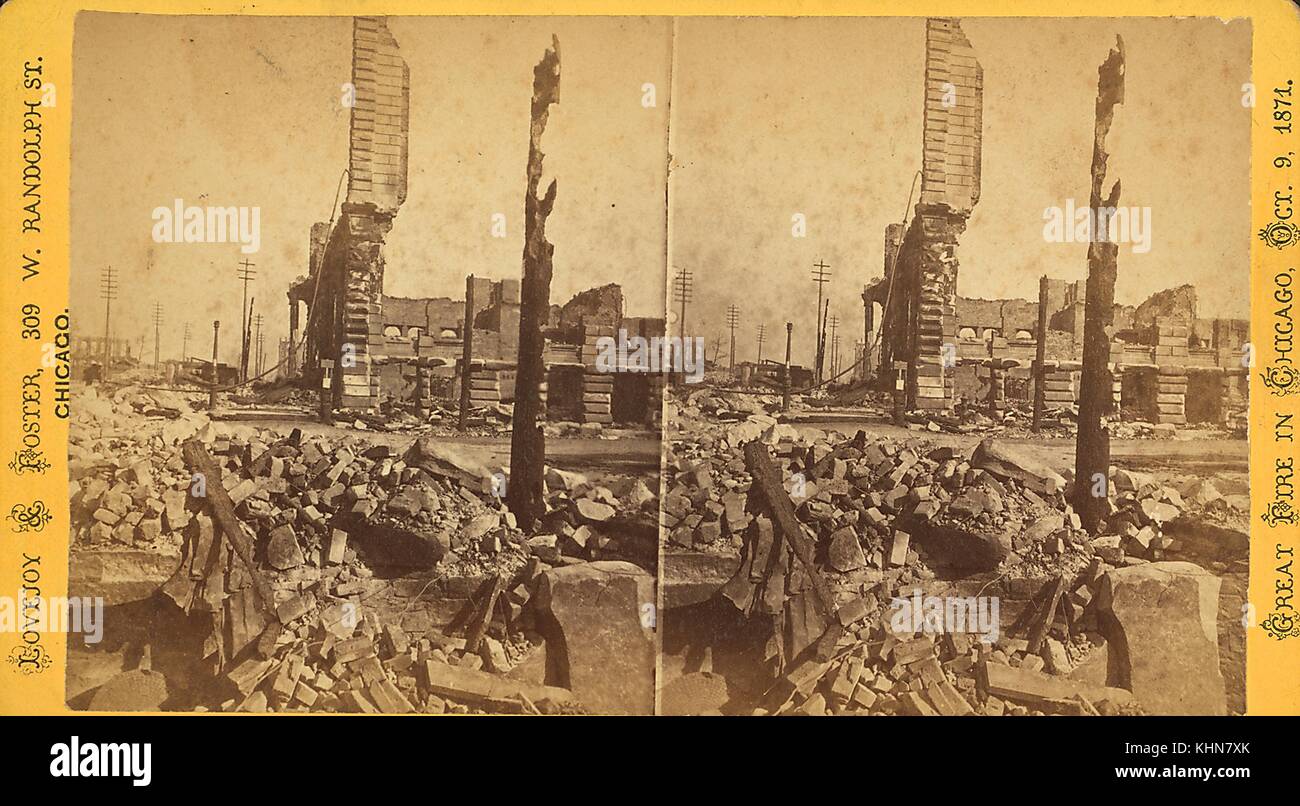 1871 the great chicago fire hi-res stock photography and images - Alamy