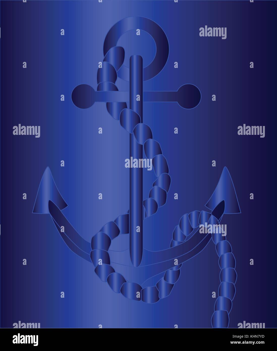 Blue anchor drawing against blue hi-res stock photography and images ...