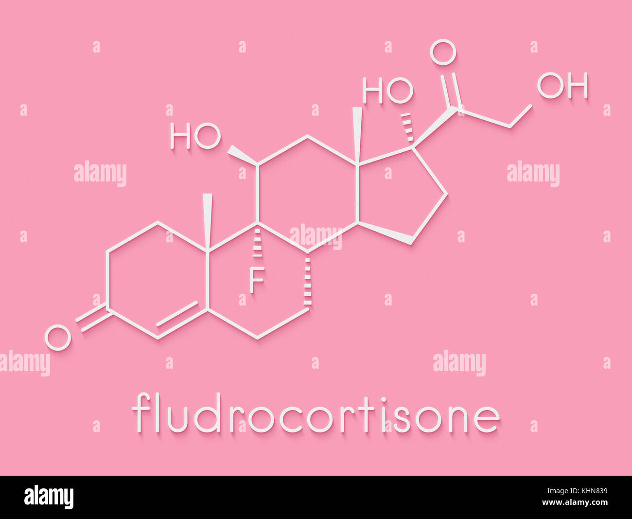 Fludrocortisone aldosterone hormone substitution drug molecule ...