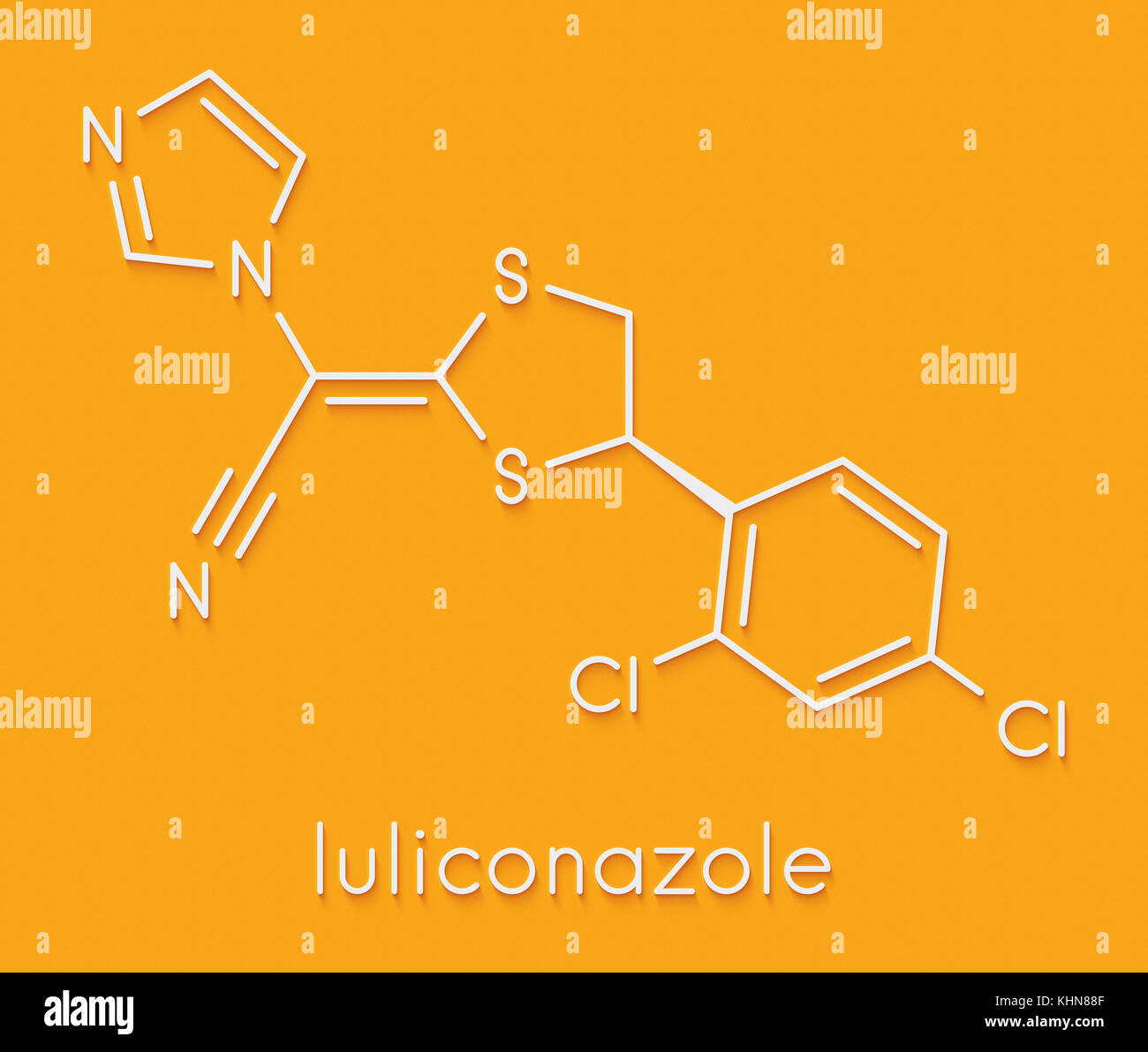 Luliconazole antifungal drug molecule. Skeletal formula Stock Photo - Alamy