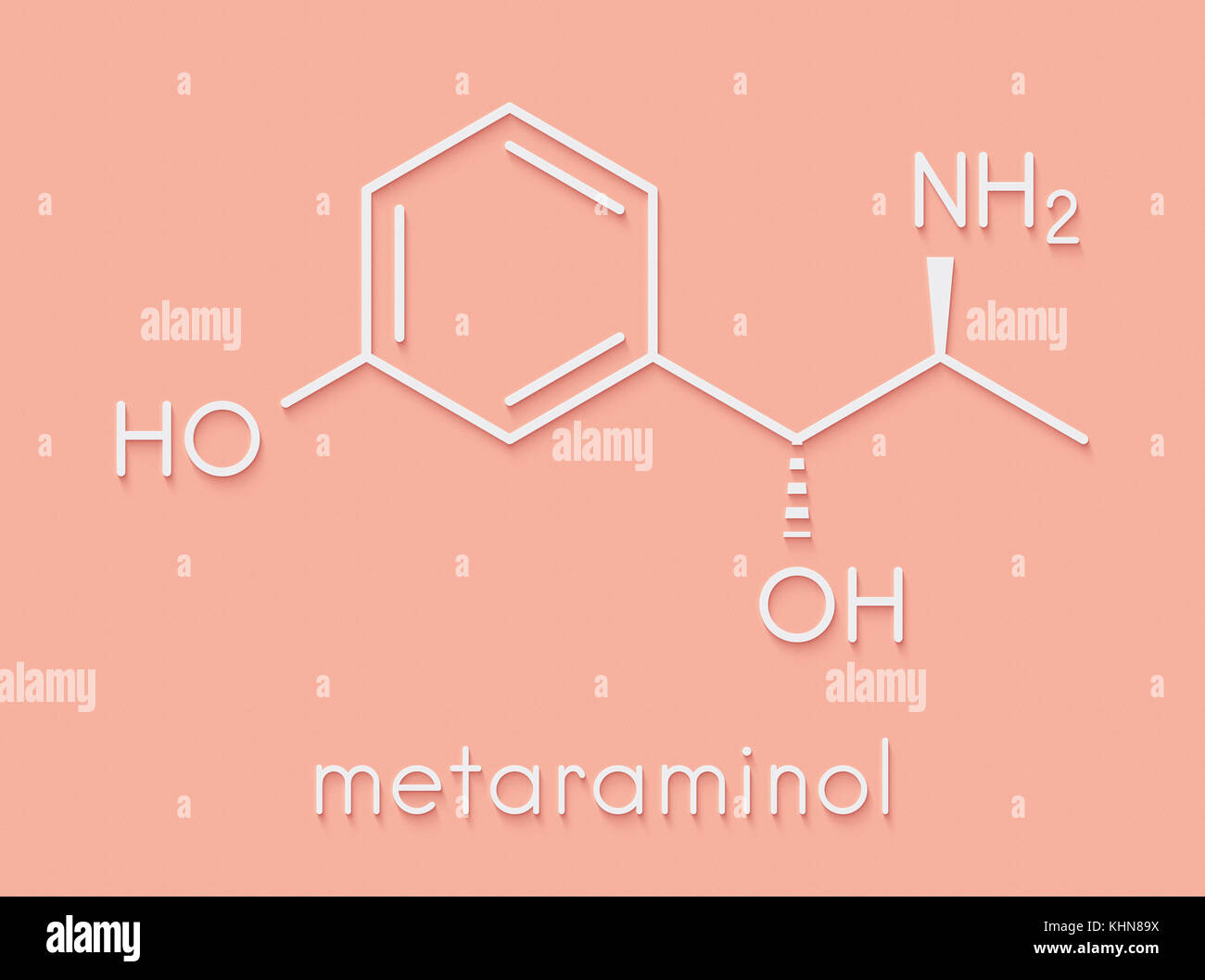 Metaraminol (metaradrine) hypotension drug molecule. Used in treatment ...