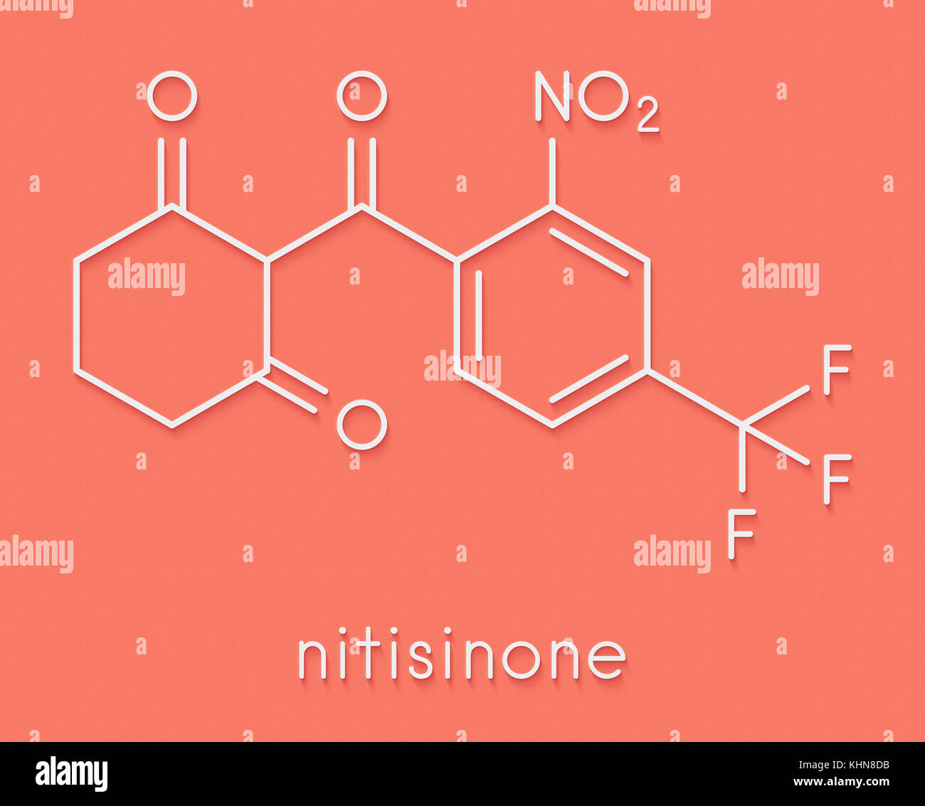 Nitisonone hereditary tyrosinemia type 1 drug molecule. Skeletal ...