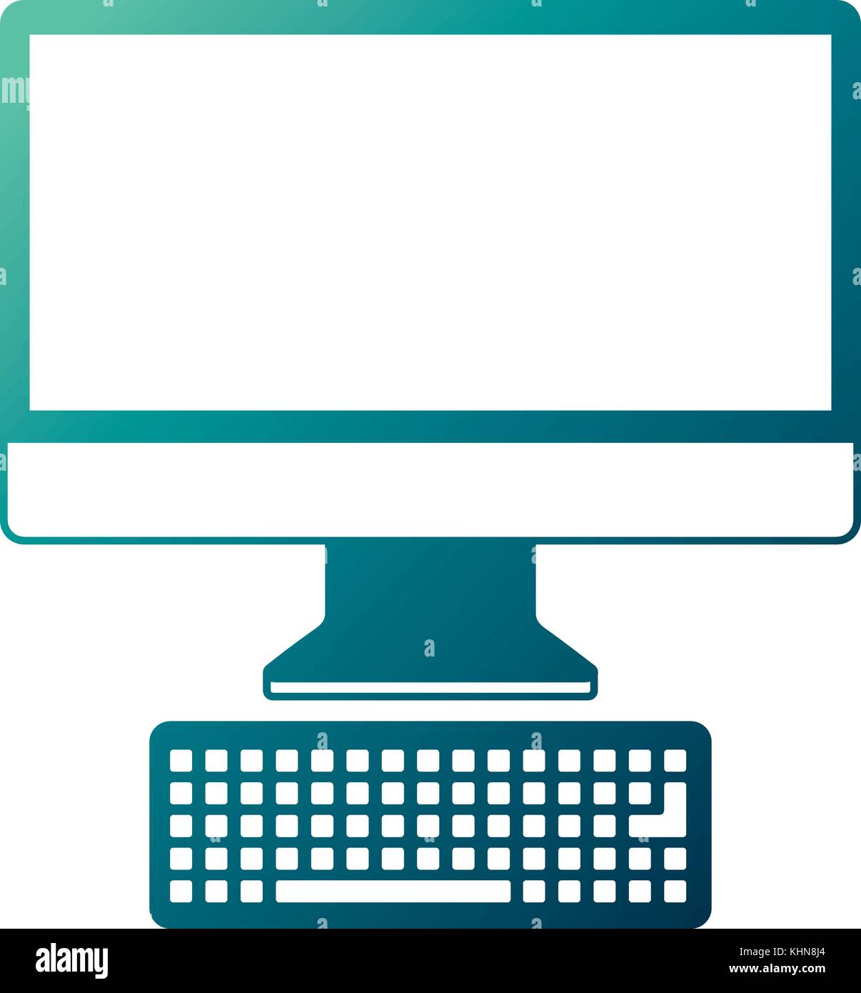 monitor computer keyboard technology device screen Stock Vector Image ...