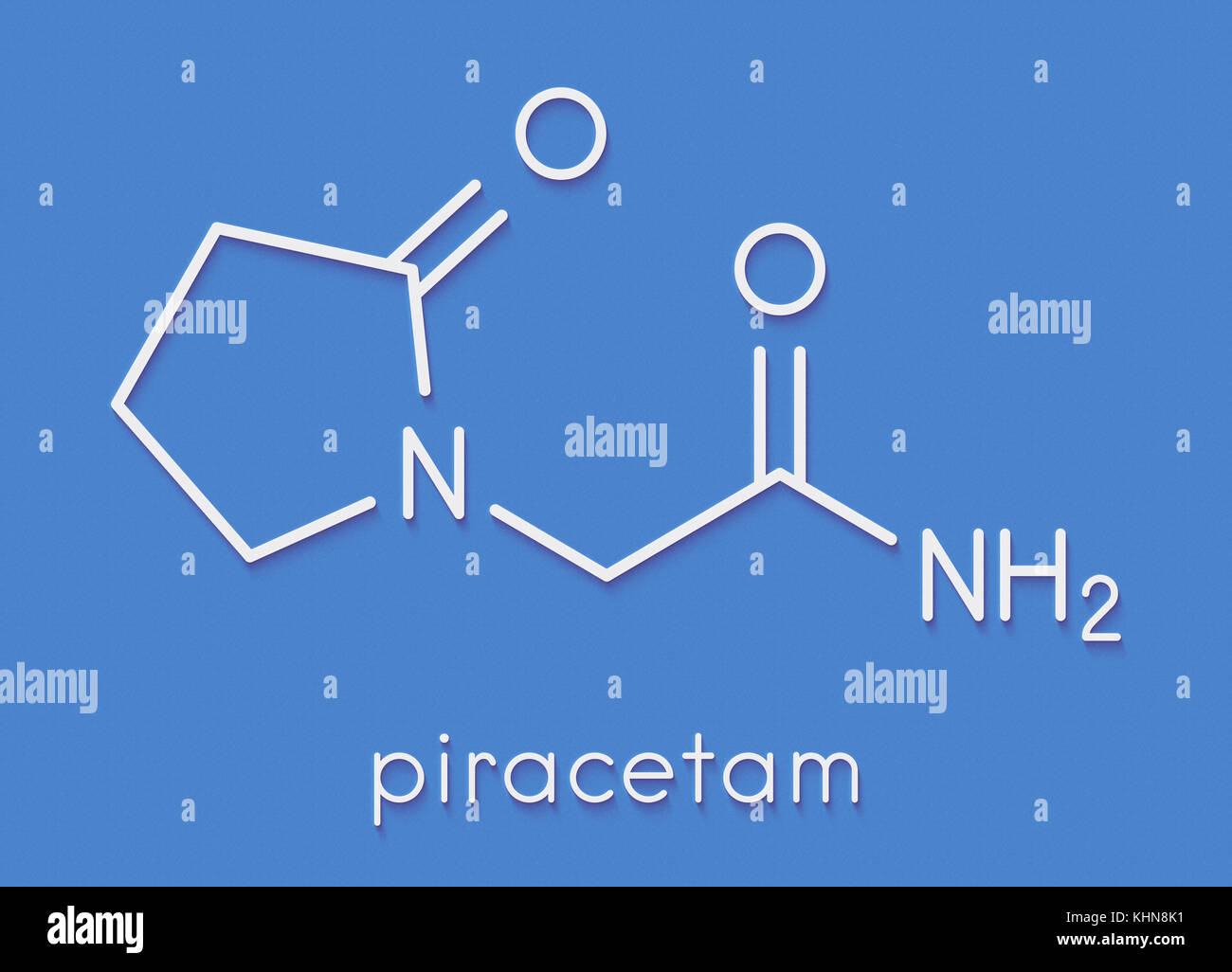 Piracetam nootropic drug molecule. Skeletal formula Stock Photo - Alamy