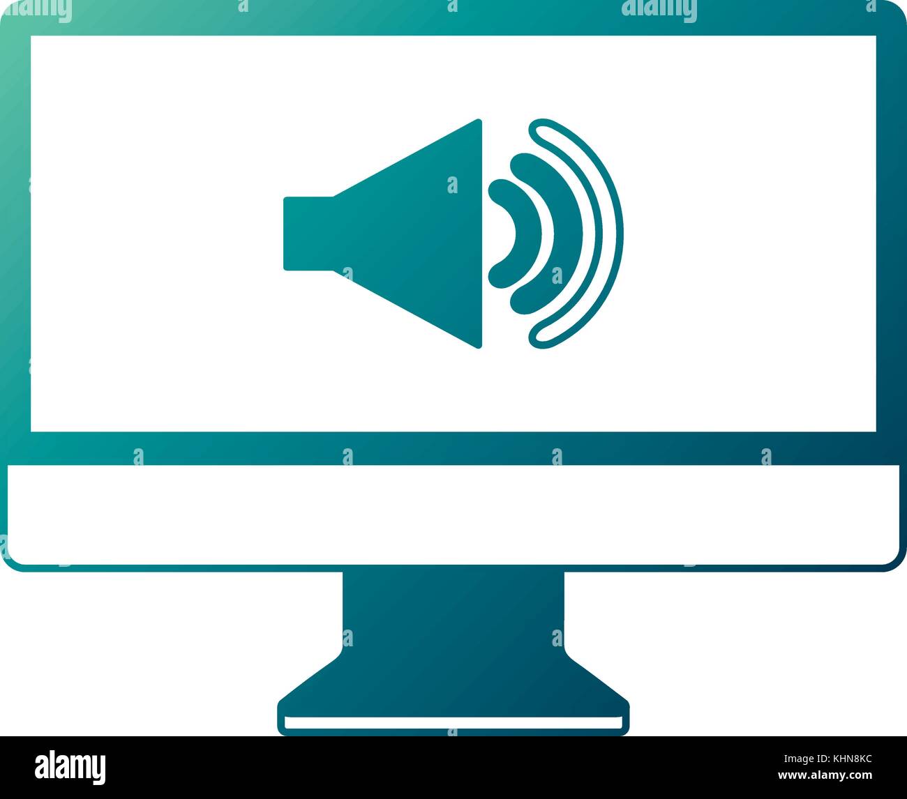 monitor computer sound volume communication Stock Vector Image & Art ...
