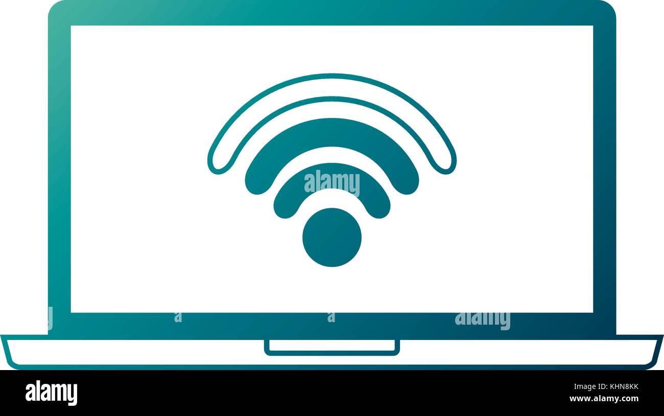 laptop wifi internet device gadget screen Stock Vector Image & Art - Alamy