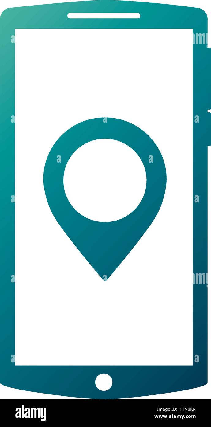 mobile phone screen pointer map app gadget Stock Vector Image & Art - Alamy