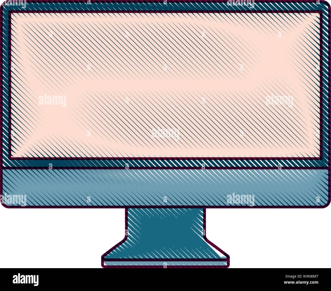 monitor computer technology device screen blank Stock Vector Image ...