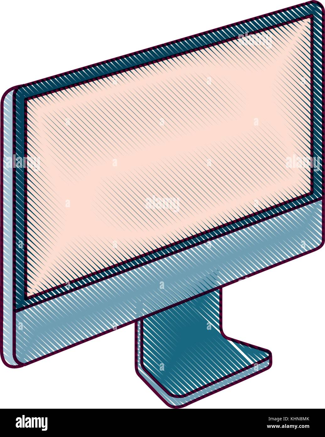 monitor computer technology device screen blank Stock Vector Image ...