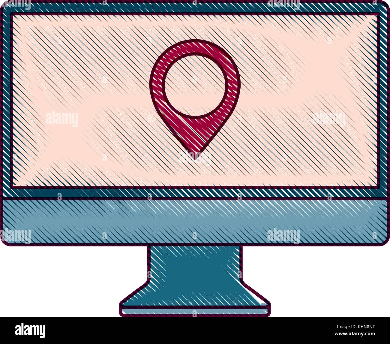 monitor computer pointer map on screen app Stock Vector Image & Art - Alamy