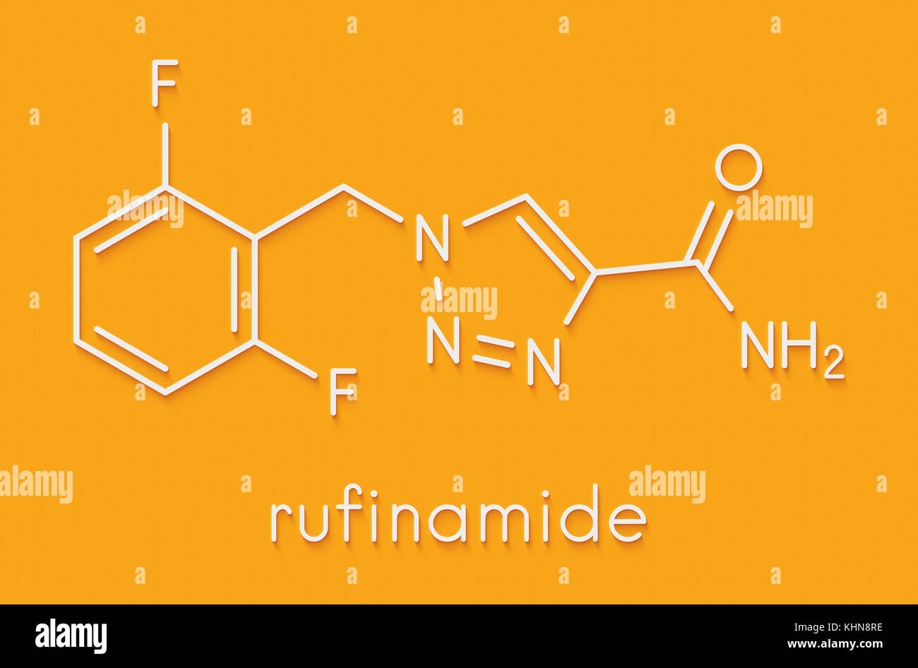 Rufinamide seizures drug molecule hi-res stock photography and images ...