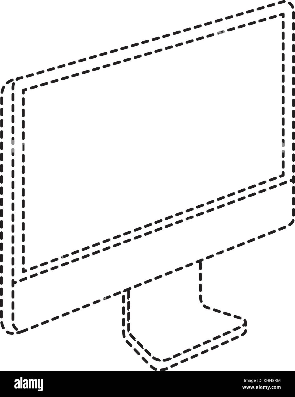 monitor computer technology device screen blank Stock Vector Image ...