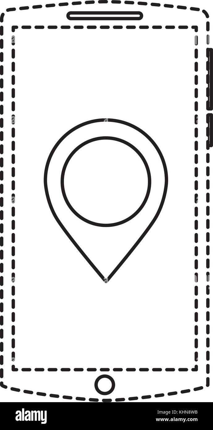 mobile phone screen pointer map app gadget Stock Vector Image & Art - Alamy
