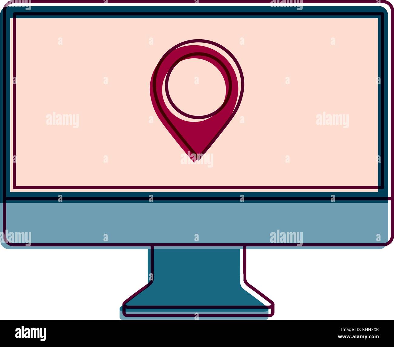 monitor computer pointer map on screen app Stock Vector Image & Art - Alamy