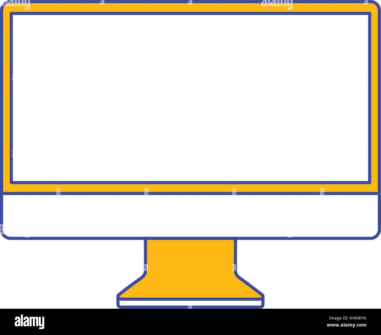 monitor computer technology device screen blank Stock Vector Image ...