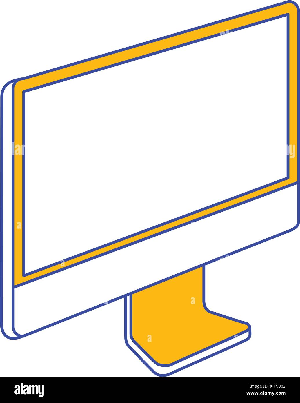 monitor computer technology device screen blank Stock Vector Image ...