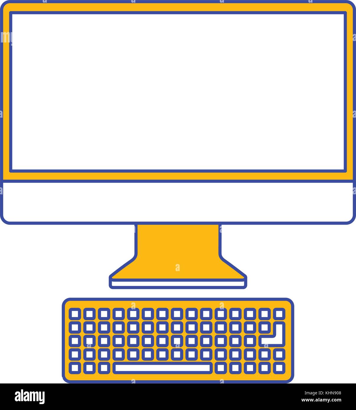 Monitor Computer Keyboard Technology Device Screen Stock Vector Image And Art Alamy