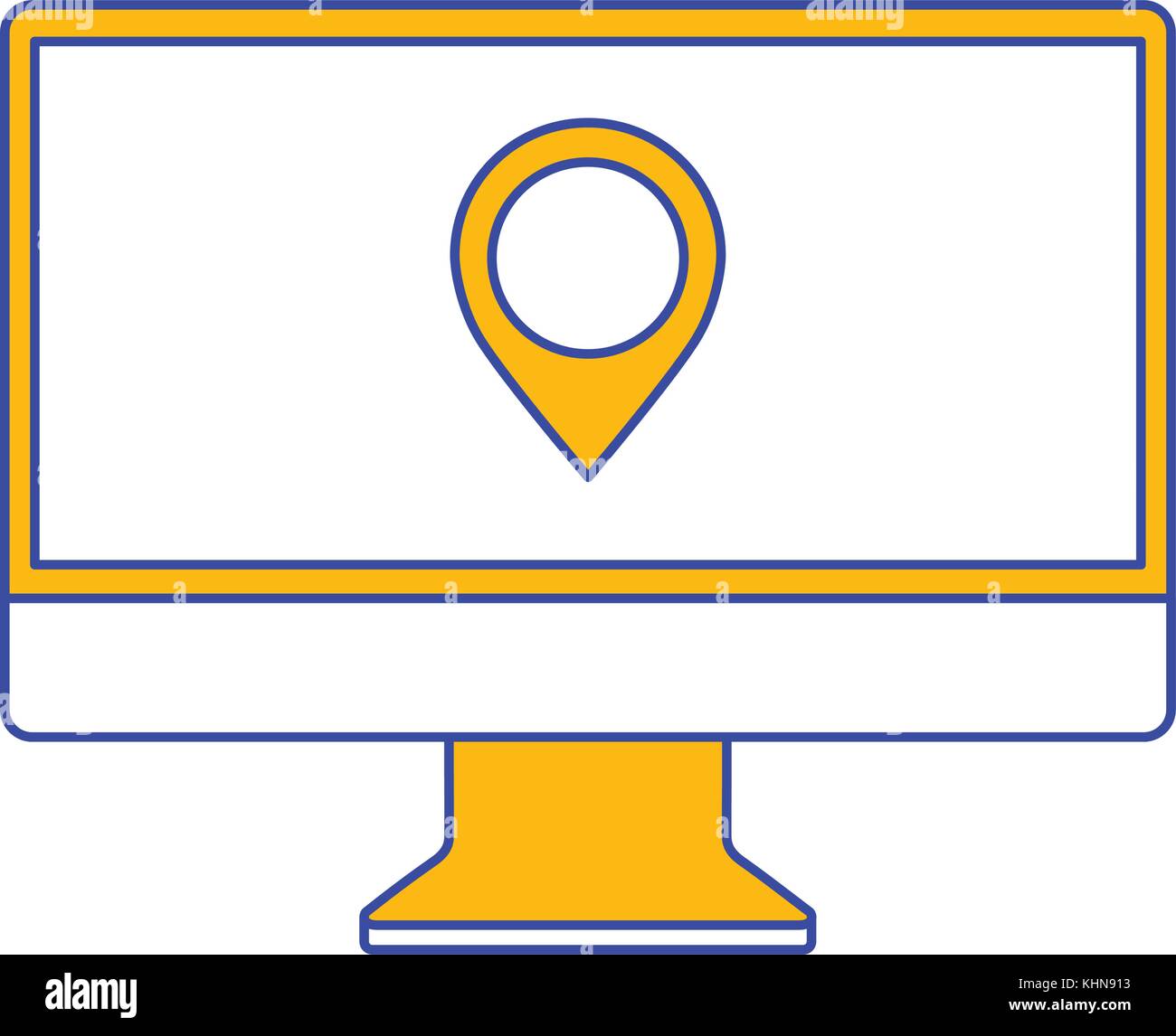 monitor computer pointer map on screen app Stock Vector Image & Art - Alamy