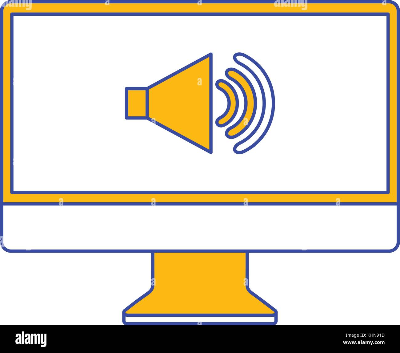 monitor computer sound volume communication Stock Vector Image & Art ...