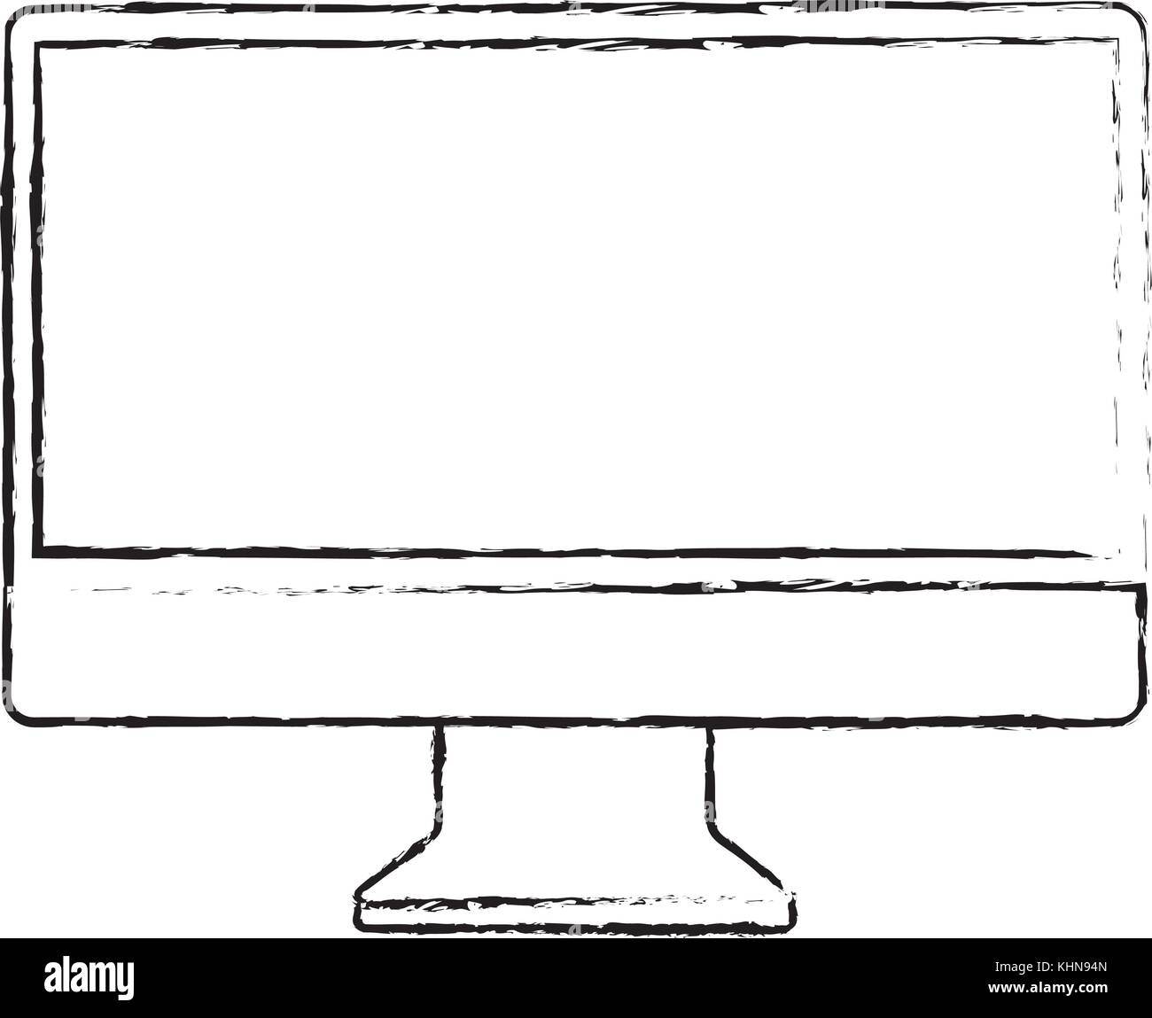 monitor computer technology device screen blank Stock Vector Image ...