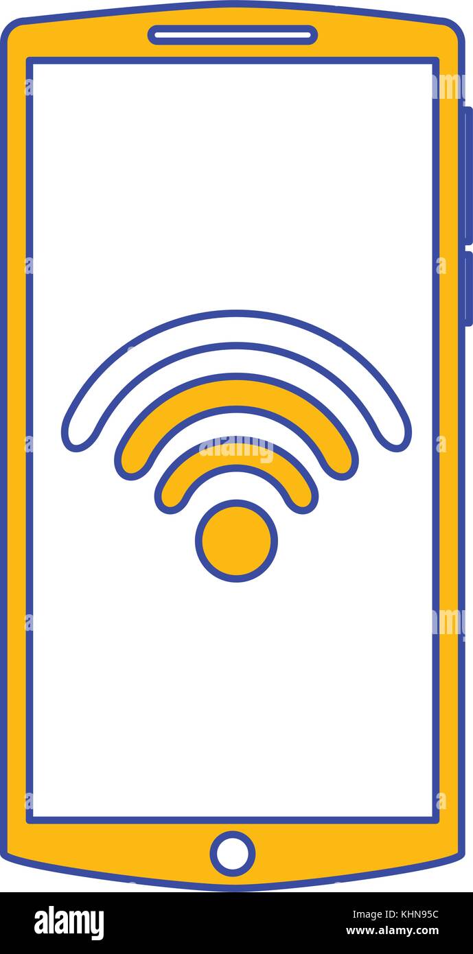 mobile phone gadget wifi internet screen Stock Vector Image & Art - Alamy