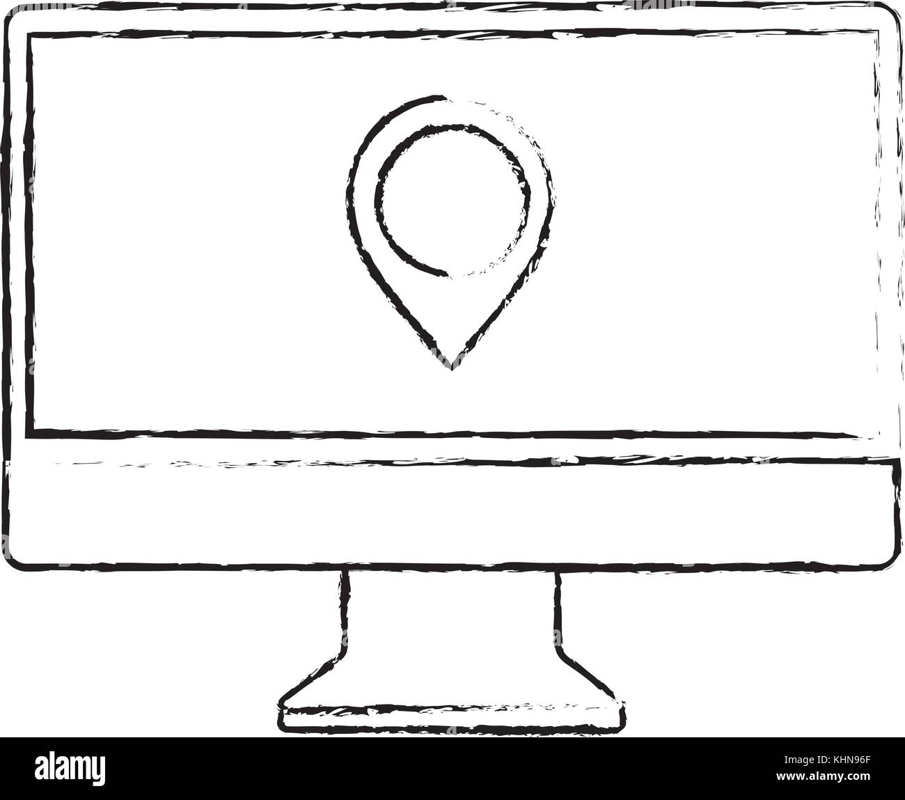 monitor computer pointer map on screen app Stock Vector Image & Art - Alamy
