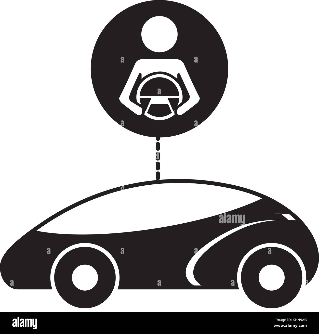 smart or intelligent car driver autonomous futuristic technology Stock ...