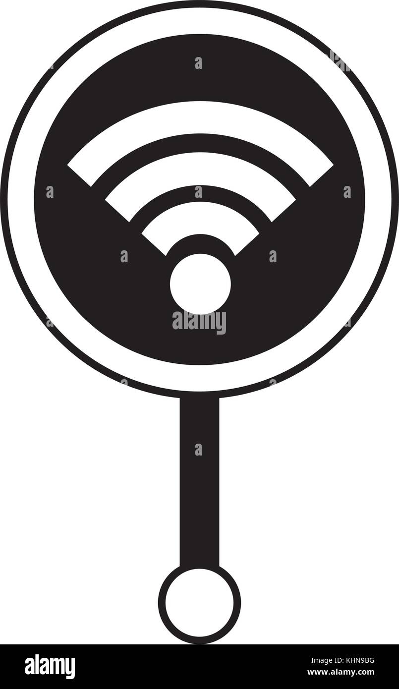 gps navigation pointer map wifi internet signal Stock Vector Image ...