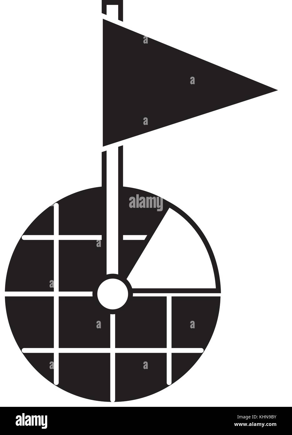 gps navigation screen pointer map flag marker symbol Stock Vector Image ...