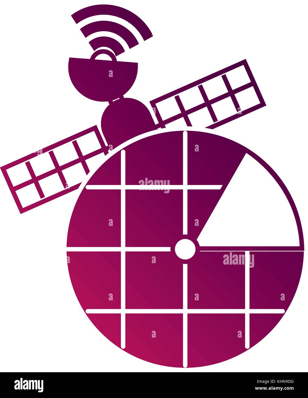 gps navigation screen pointer map satellite connection Stock Vector ...