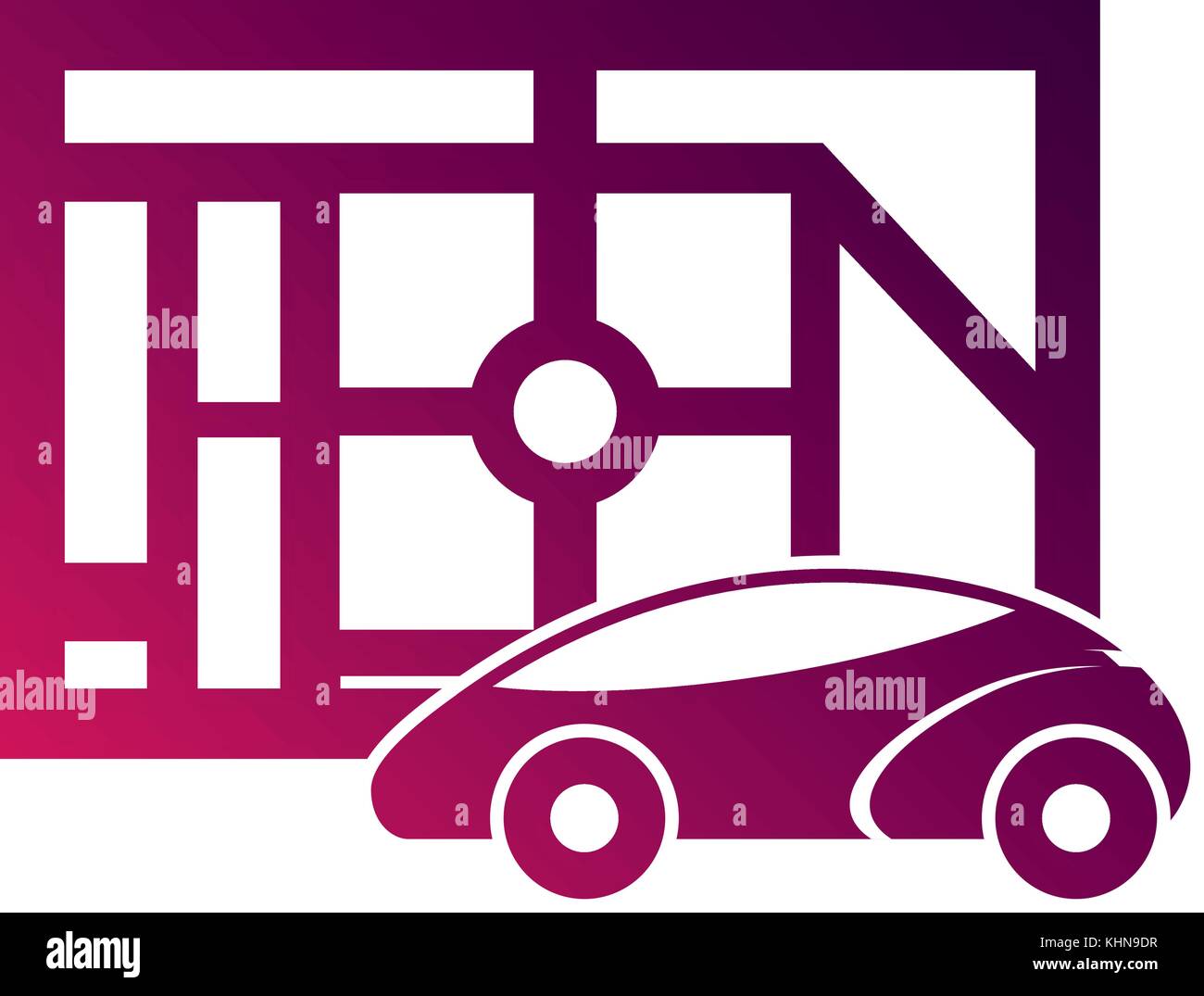 map navigation car autonomous web application Stock Vector Image & Art ...