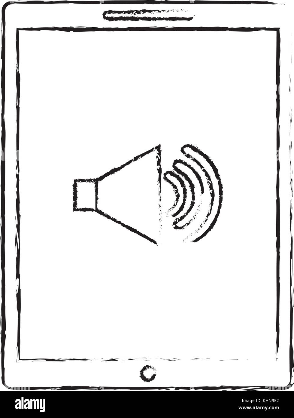 device technology tablet computer sound volume button Stock Vector ...
