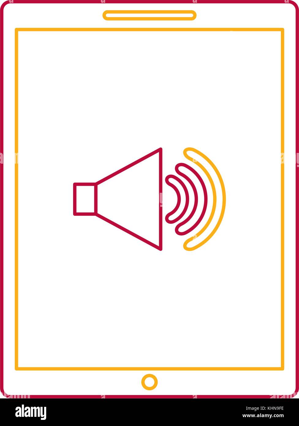 device technology tablet computer sound volume button Stock Vector ...