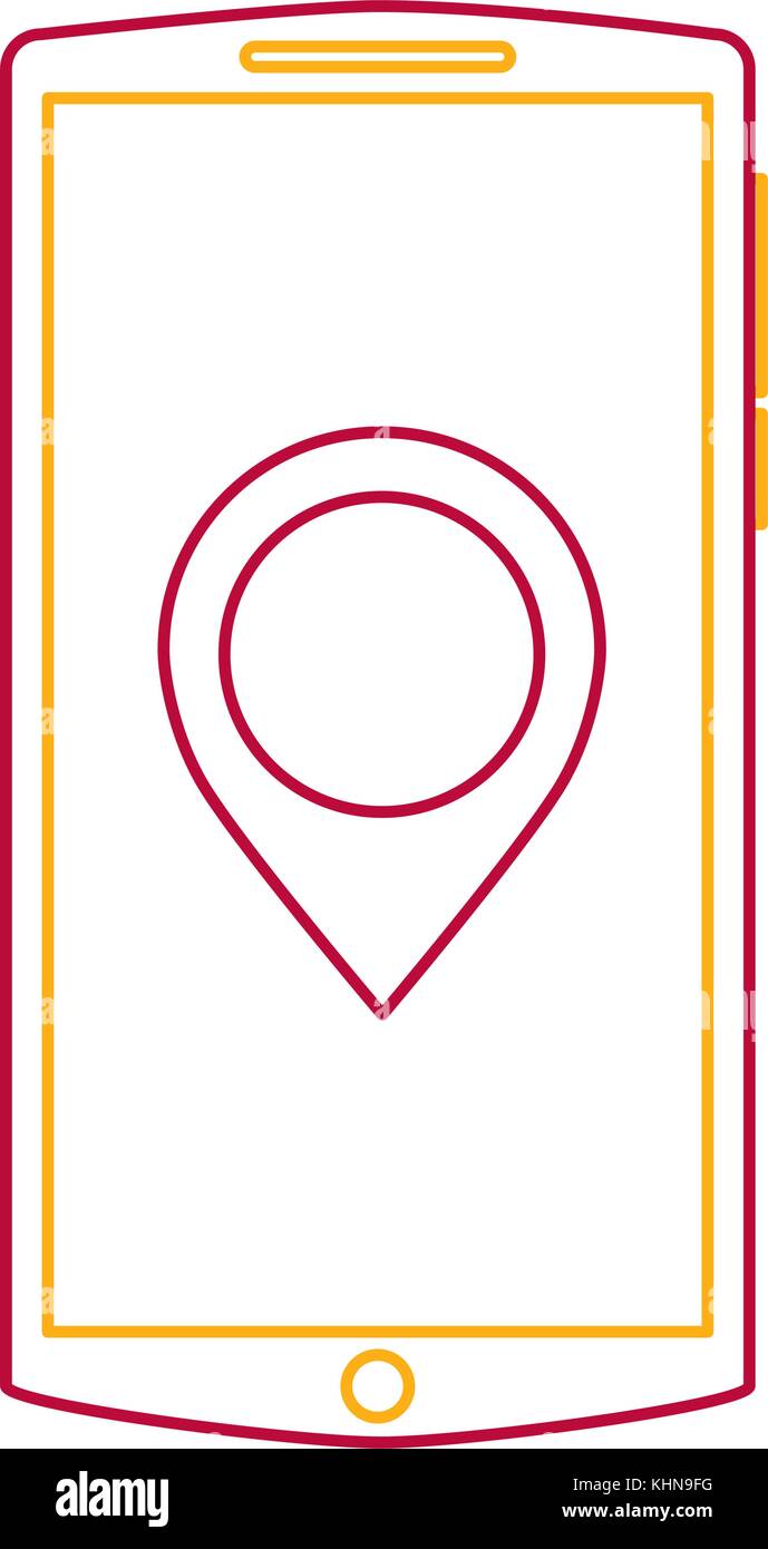 mobile phone screen pointer map app gadget Stock Vector Image & Art - Alamy