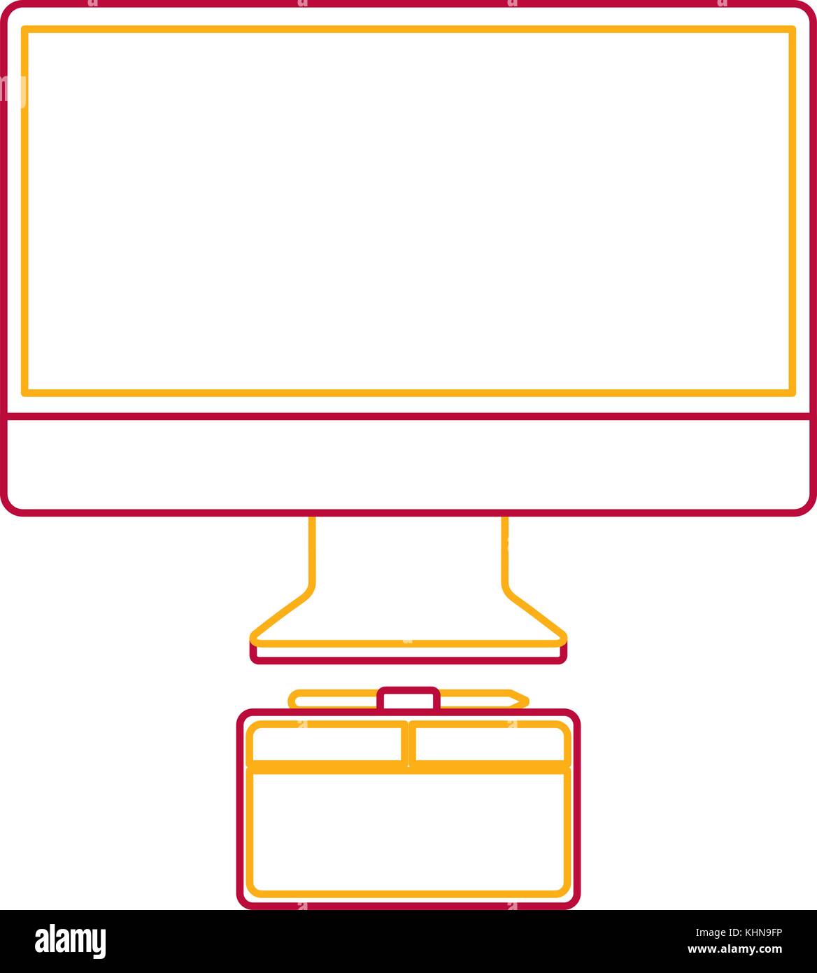 monitor computer graphic tablet design equipment Stock Vector Image ...