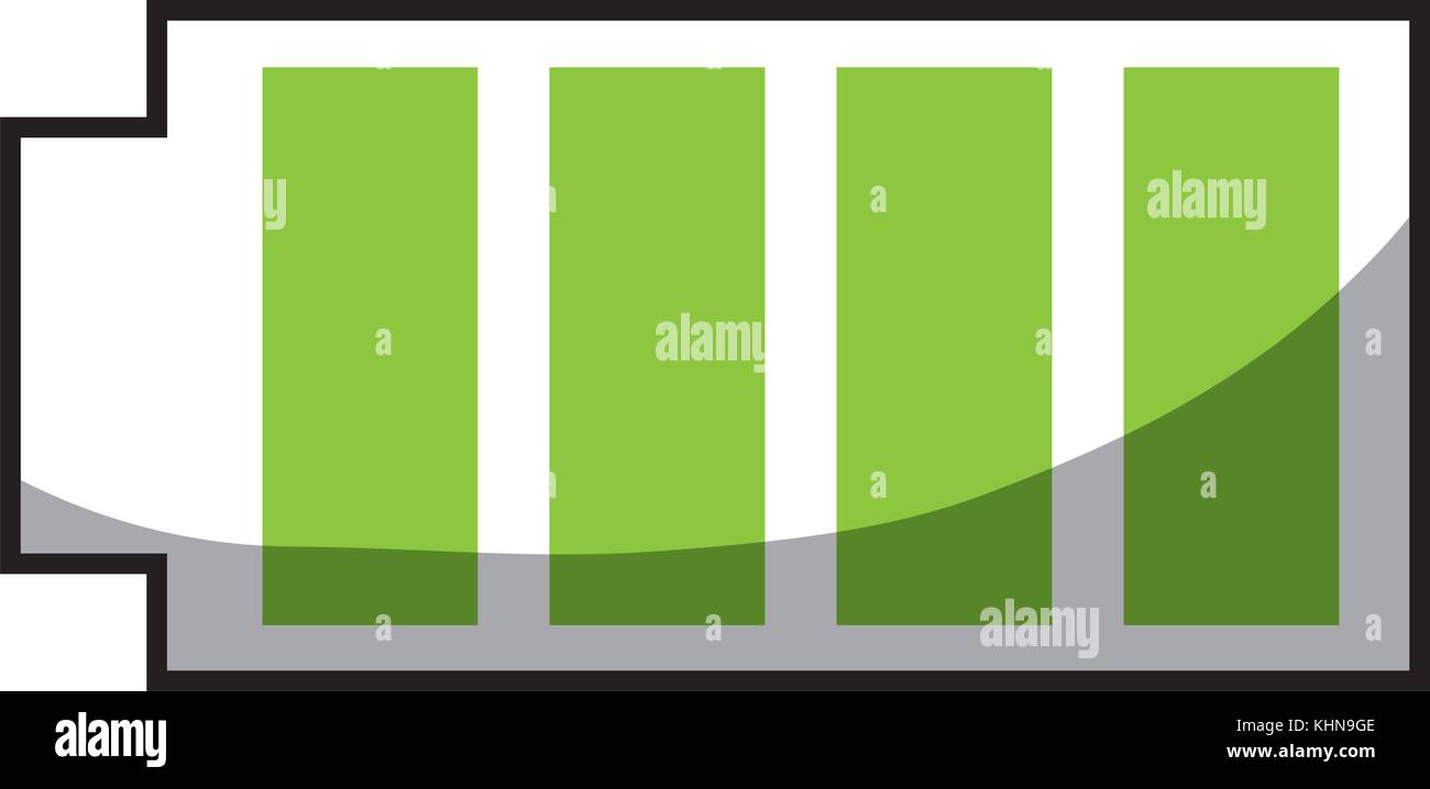 battery icon with full power charged electric Stock Vector Image & Art ...